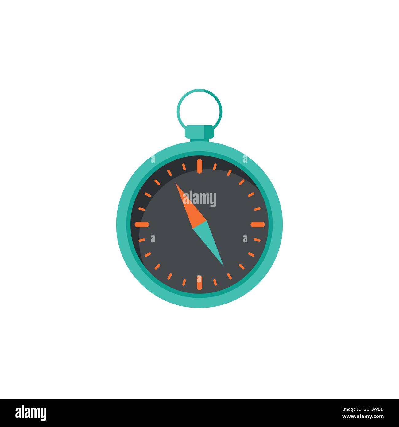 flat blue and black compass icon isolated on white. compass traveler ...