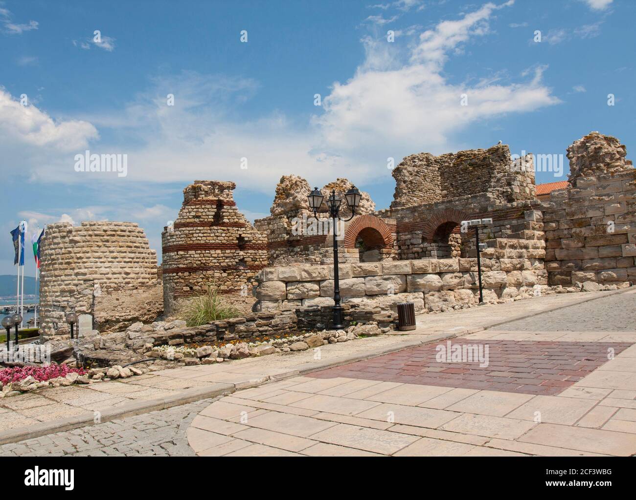 Ruins of old historical centre of the town Nesebar, UNESCO World ...