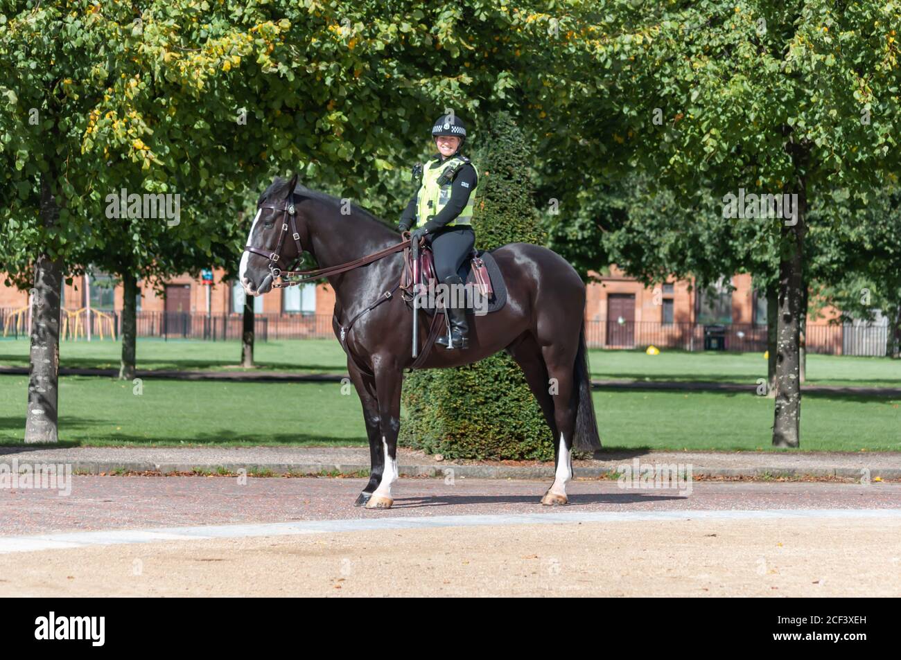 Glasgow, Scotland, UK. 3rd September, 2020. UK Weather. A mounted ...