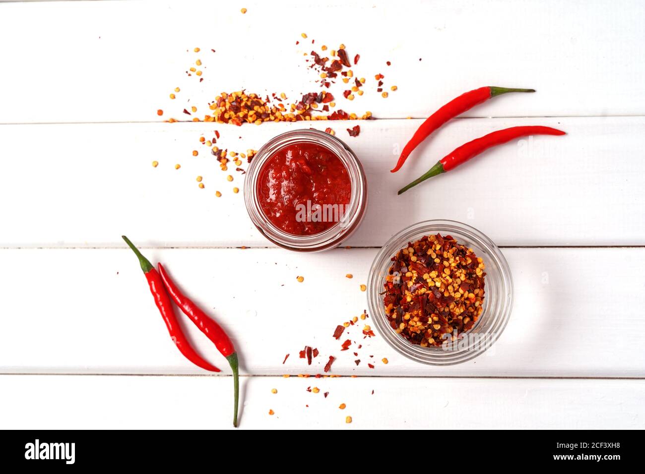 Hot chilli pepper sauce paste harissa, traditional Tunisia, Moroccan ...