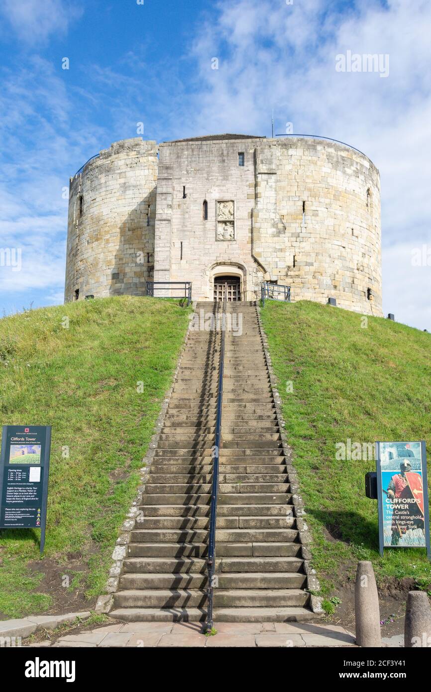 13th century Clifford's Tower (Keep of York Castle), Tower Street, York ...