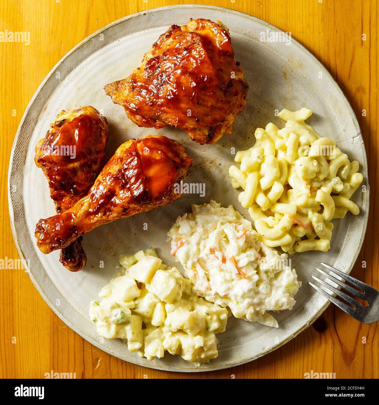Barbecued Chicken Pieces Stock Photo - Alamy