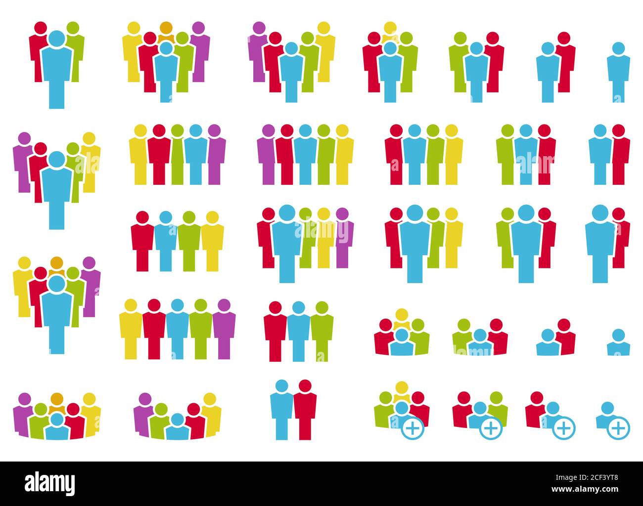 Many office staff Stock Vector Images - Alamy