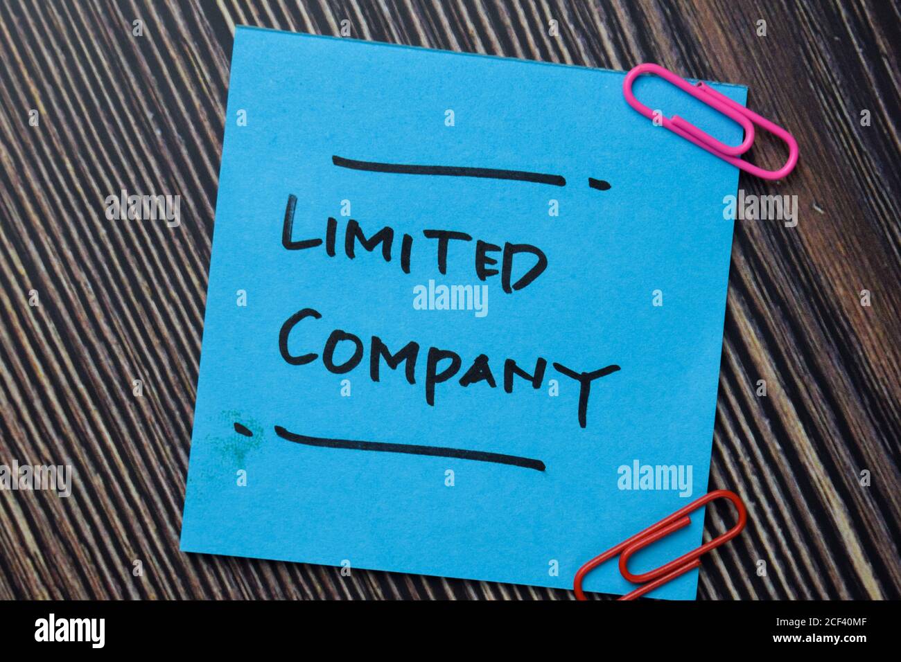 Limited Company write on sticky notes isolated on office desk Stock ...
