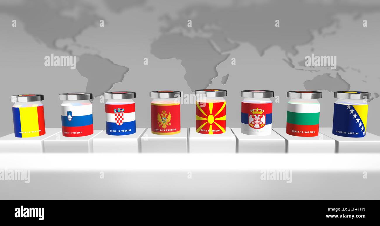 3D bar graph chart with countries from Southeast Europe in line for ...
