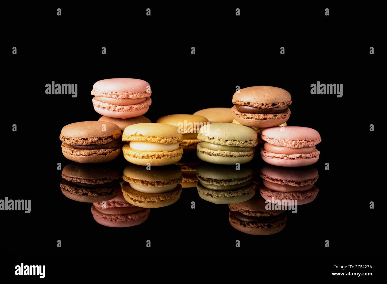 Macaroons on rustic surface hi-res stock photography and images - Alamy