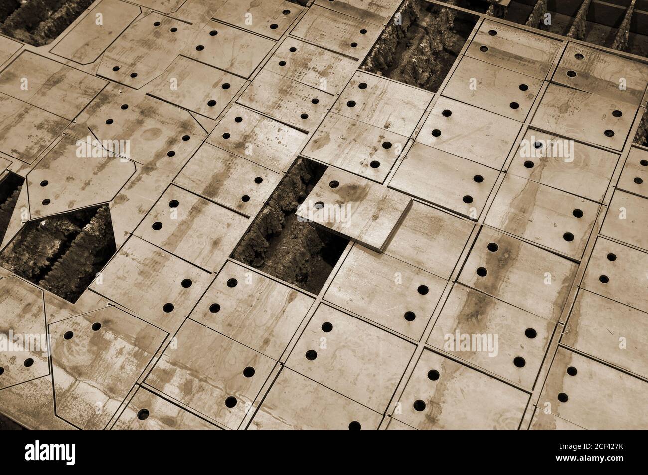 Plasma cutting at the factory. Cut sheet metal. Details Stock Photo - Alamy