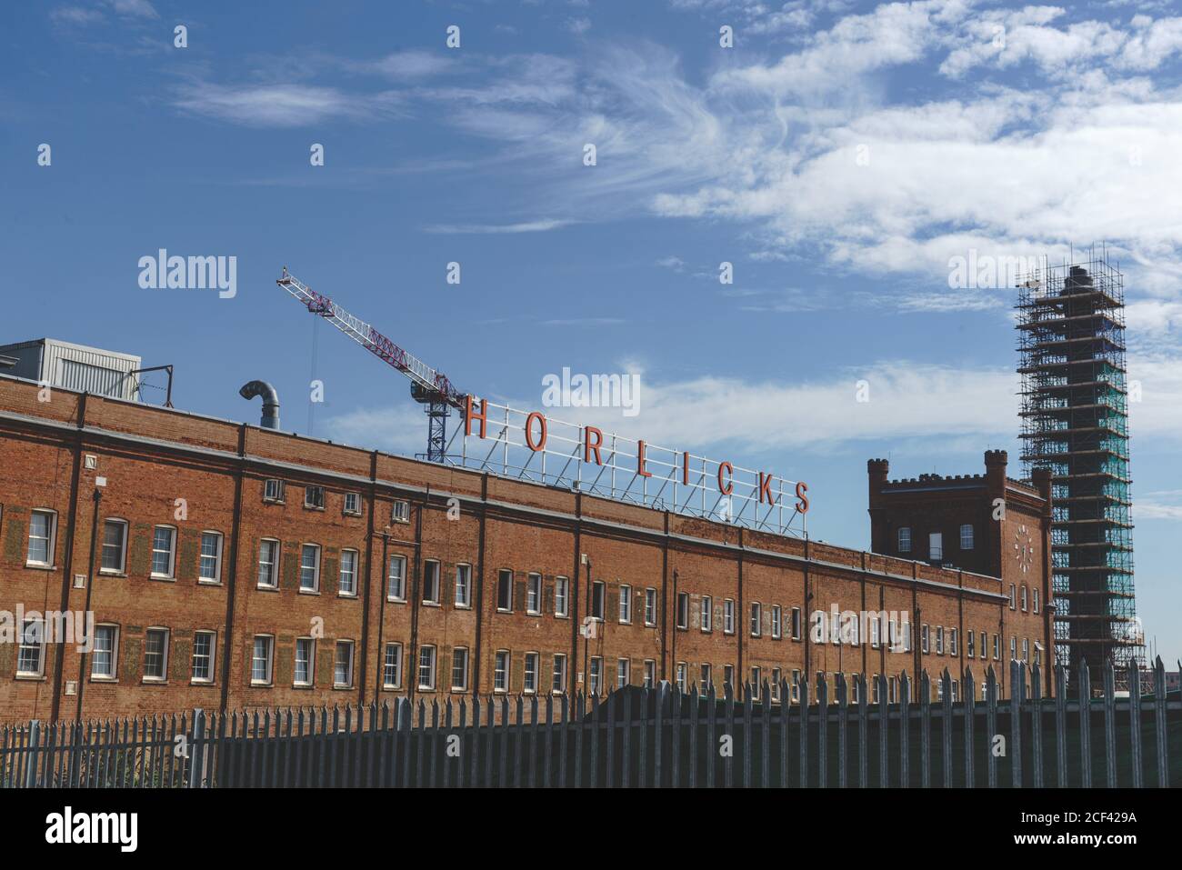 Renovation work in progress at The Horlicks Factory, Slough, Berkshire ...