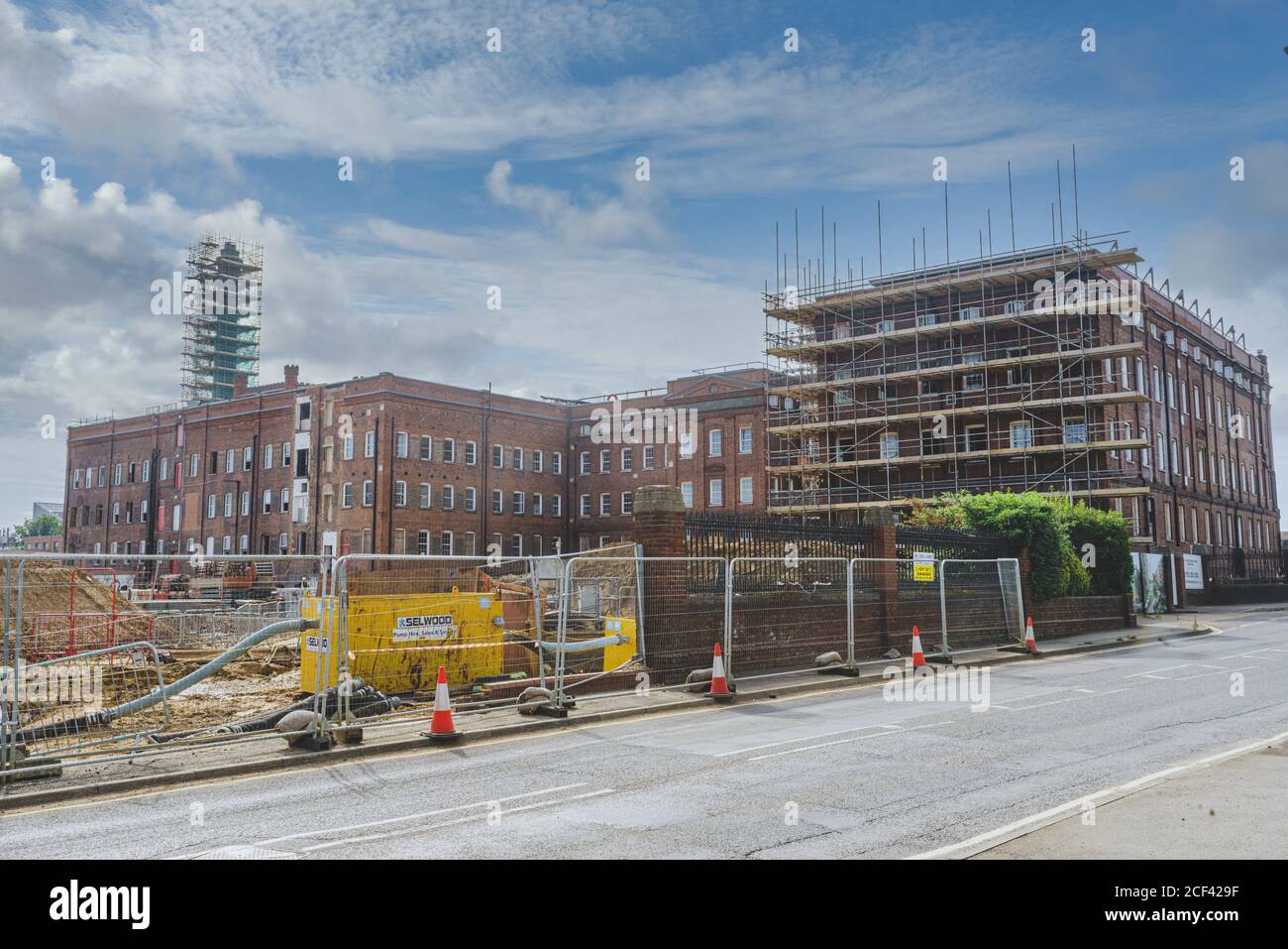 Renovation work in progress at The Horlicks Factory, Slough, Berkshire ...