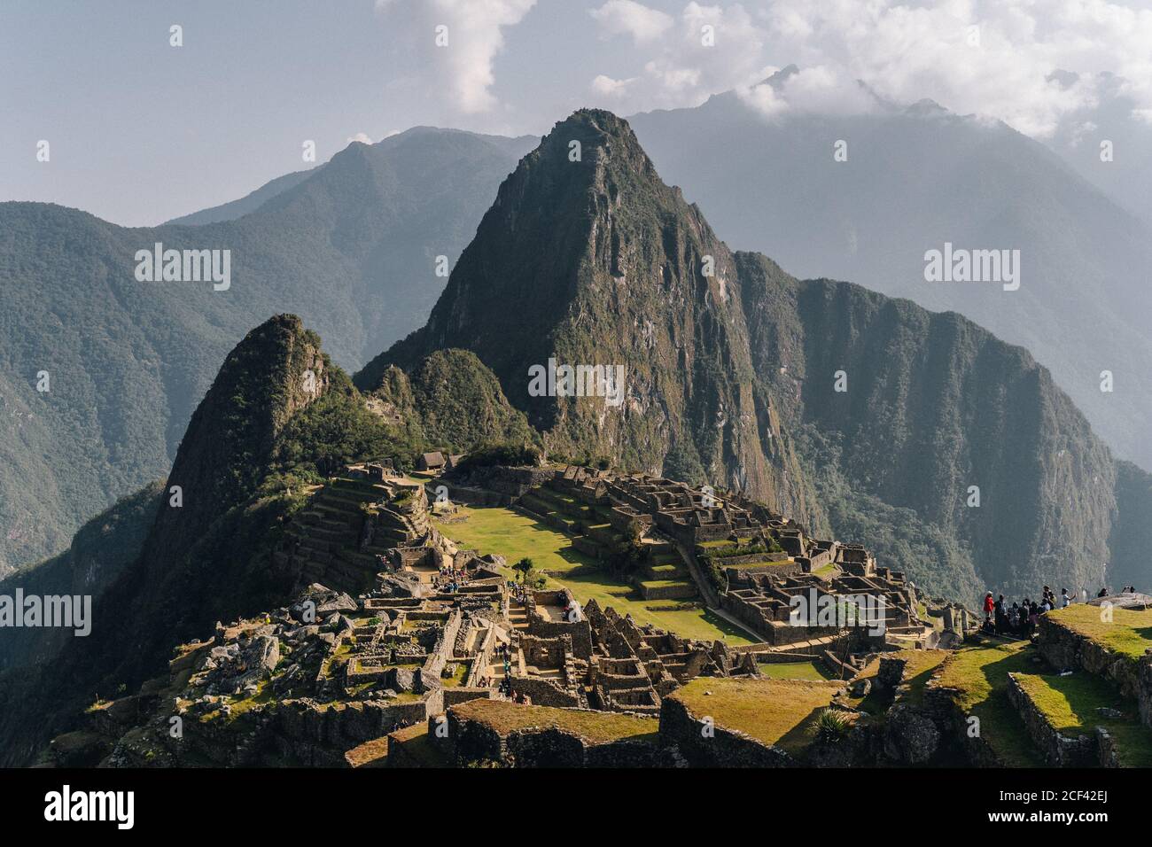 Machu Picchu, Peru. Amazing touristic landscape of ancient old ...