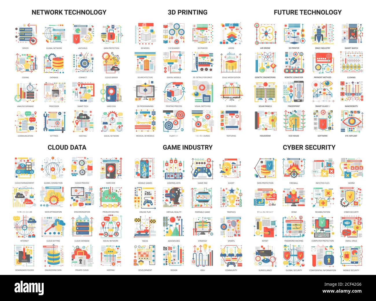 3d digital cyber smart city Cut Out Stock Images & Pictures - Alamy