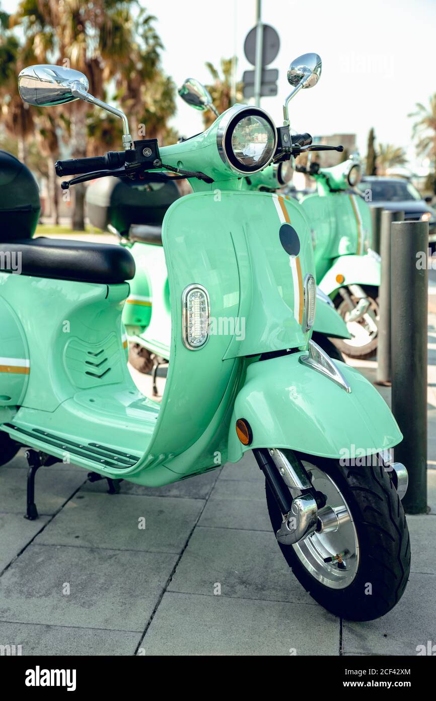 Green scooter hi-res stock photography and images - Alamy