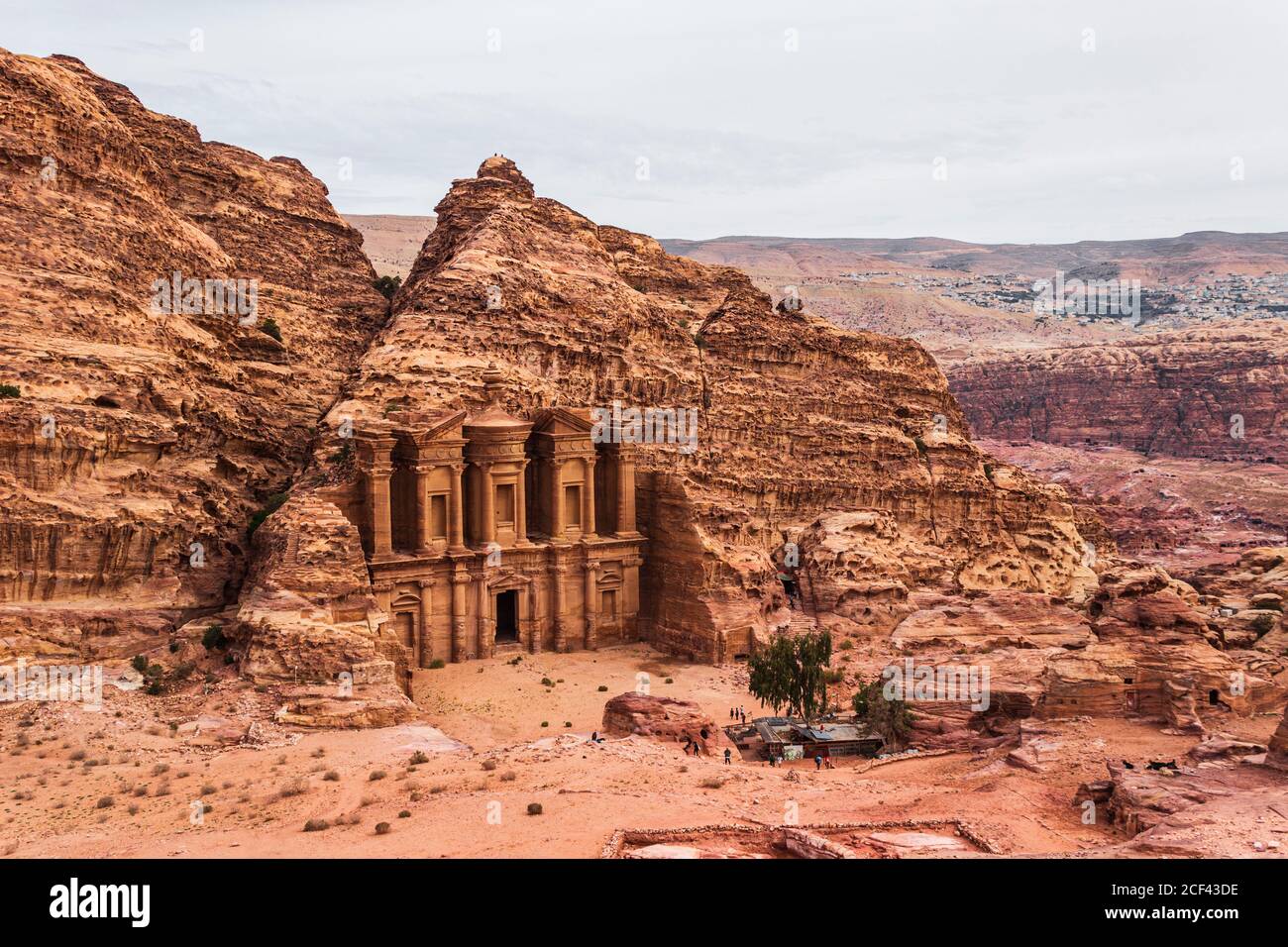 Views of a famous temple in Petra seen from above Stock Photo - Alamy