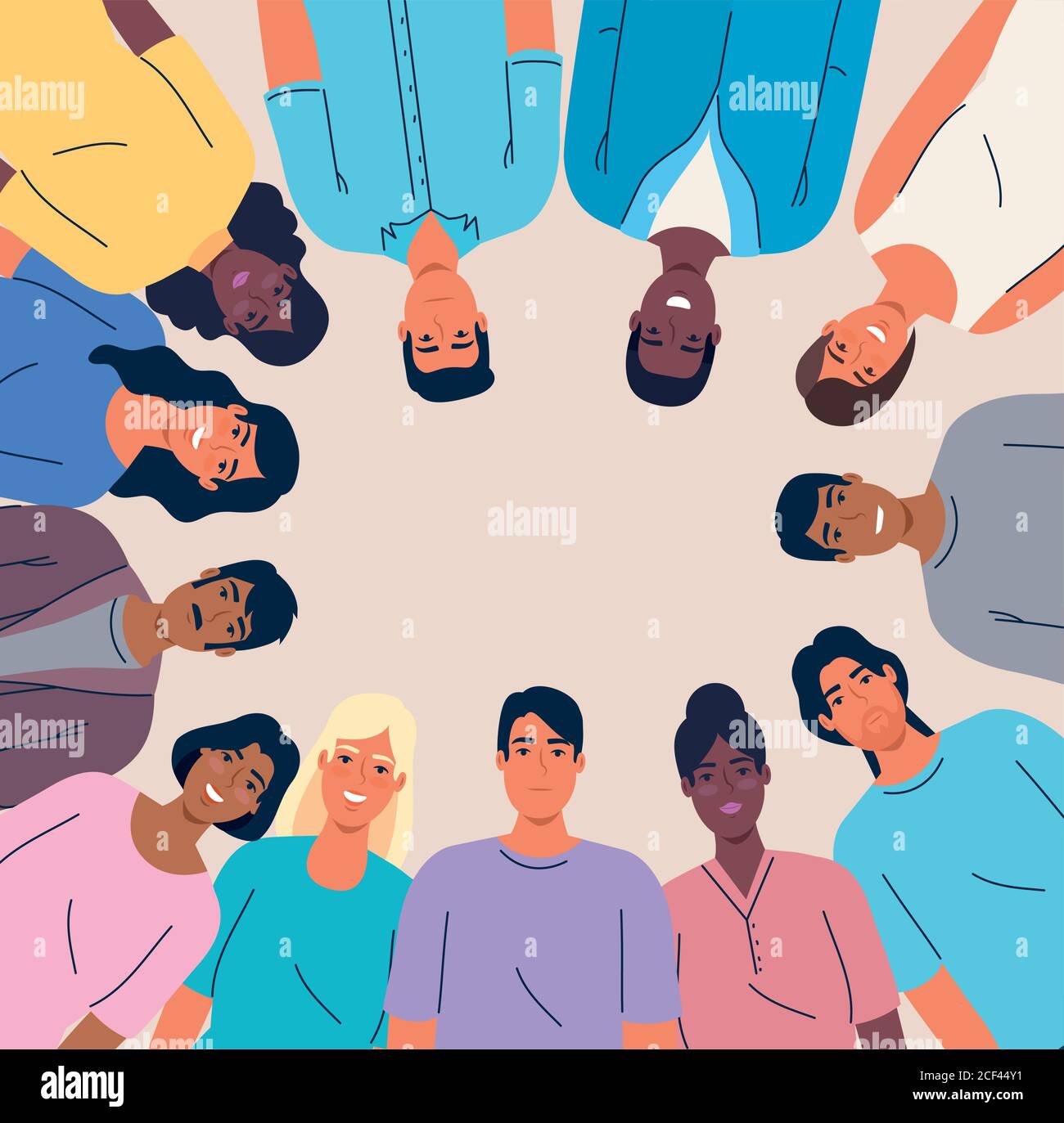 multiethnic united people together, diversity and multiculturalism ...