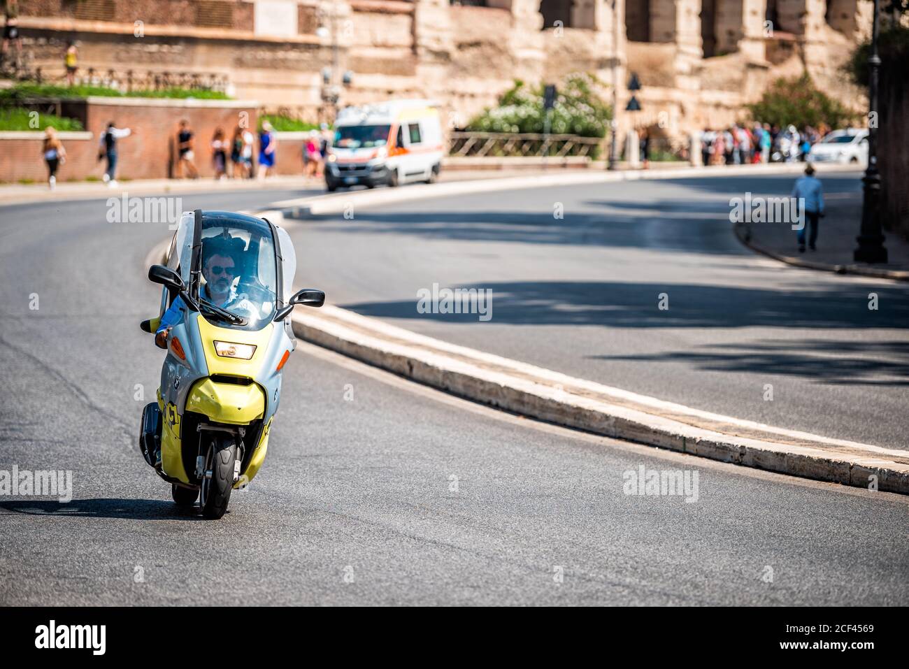 Moped motorcycle car hi-res stock photography and images - Alamy