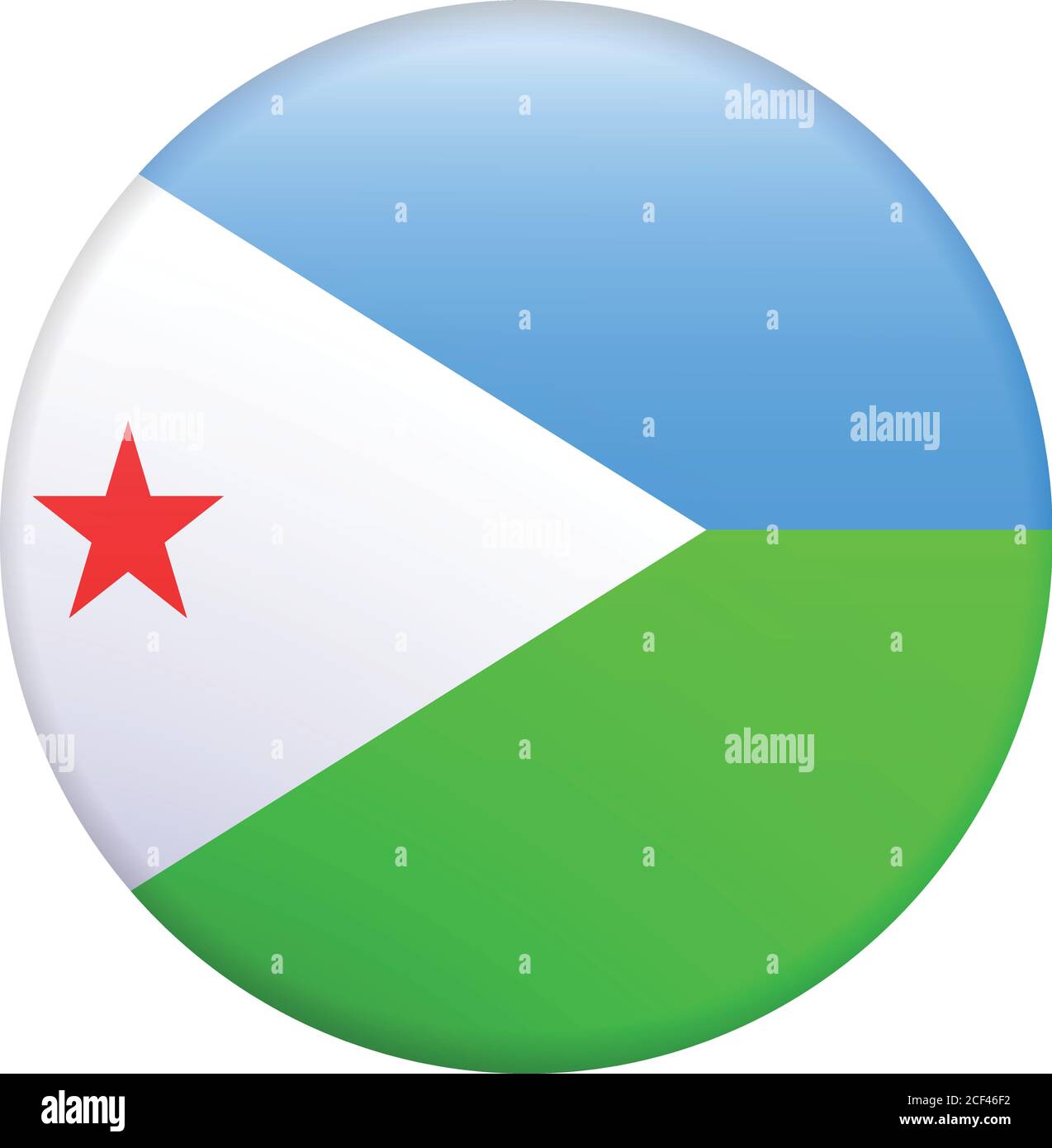 Djibouti flag. Flag Glossy Button Stock Vector Image & Art - Alamy