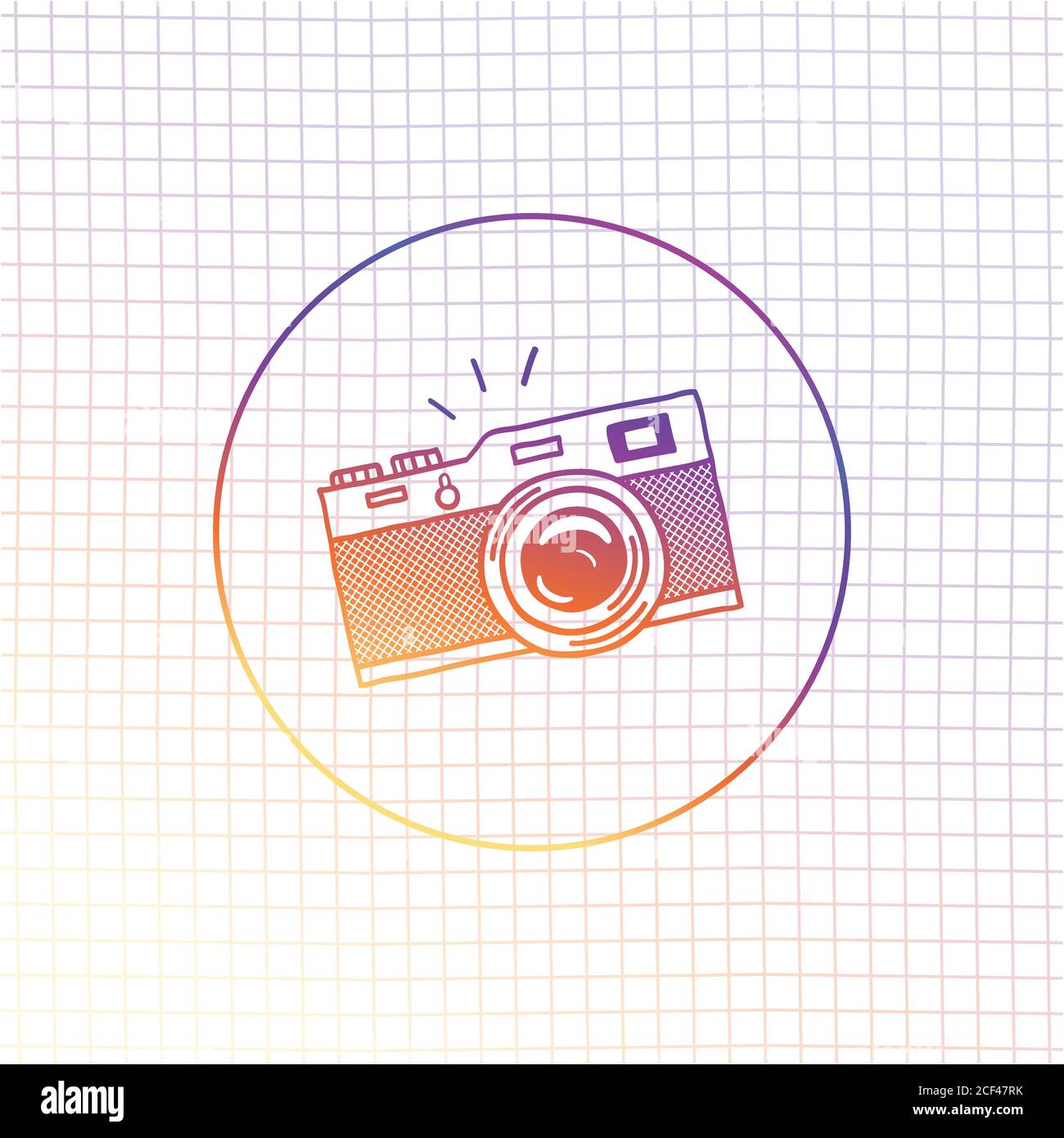 Photo camera doodle icon set. Hand drawn sketch. Vector illustation ...