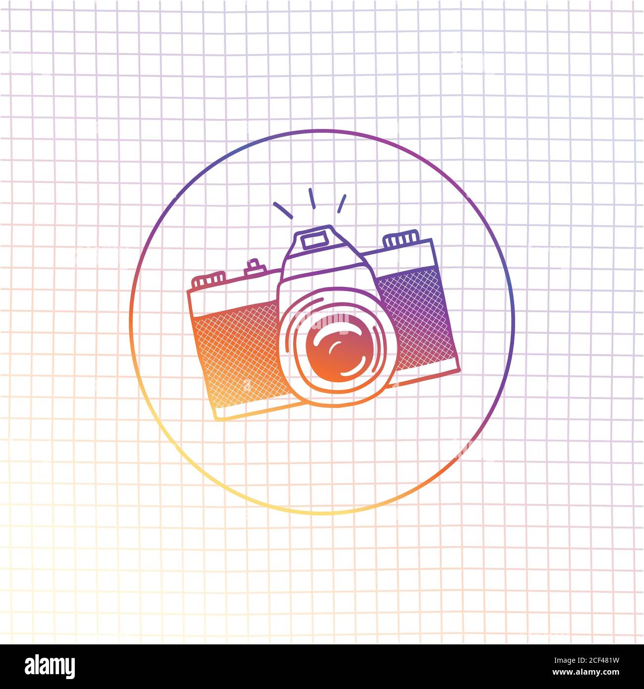 Photo camera doodle icon set. Hand drawn sketch. Vector illustation ...