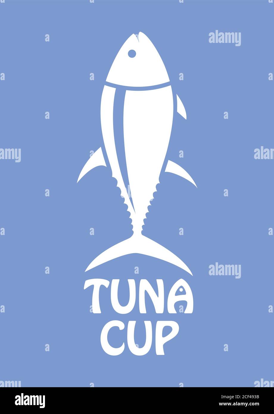 Tuna silhouette. Tuna Cup. Symbol for fishing. Poster for fishing ...