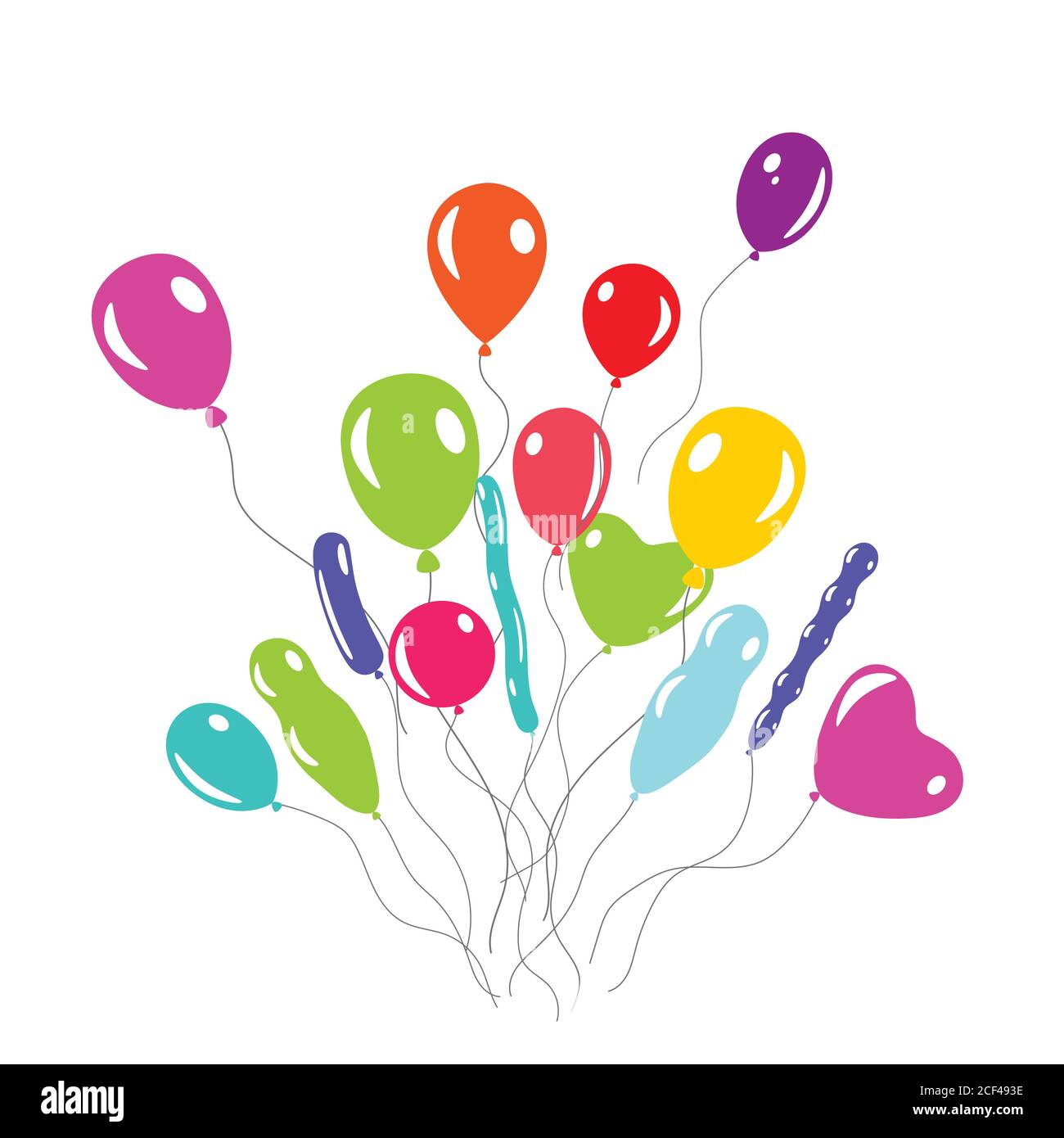 Colorful balloons. Flat style design Stock Vector Image & Art - Alamy