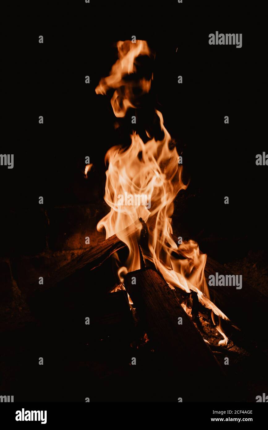 Flames rising from dark hi-res stock photography and images - Alamy