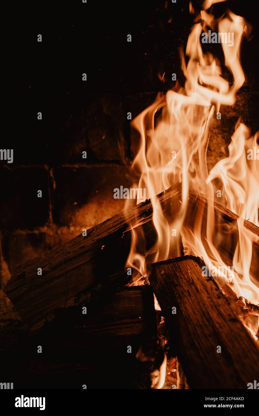 Flames rising from dark hi-res stock photography and images - Alamy