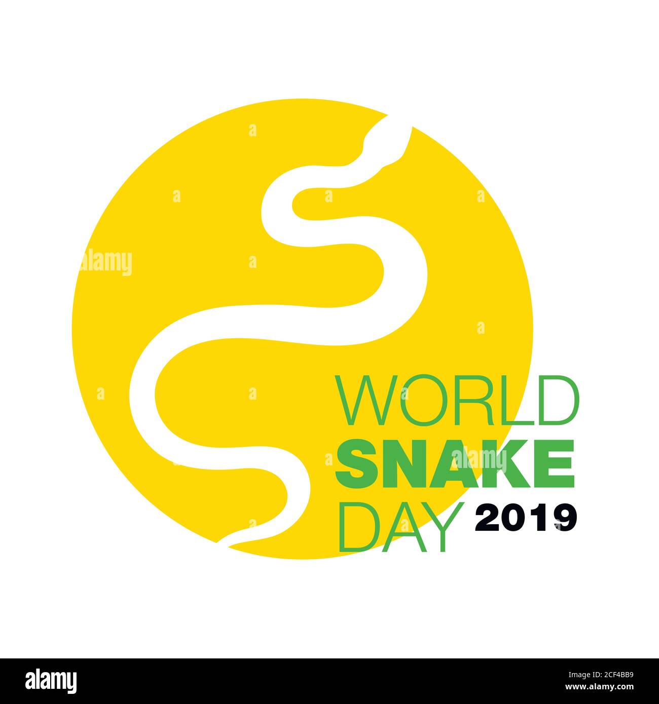 World snake day. Isolated symbol or icon snake on white background ...
