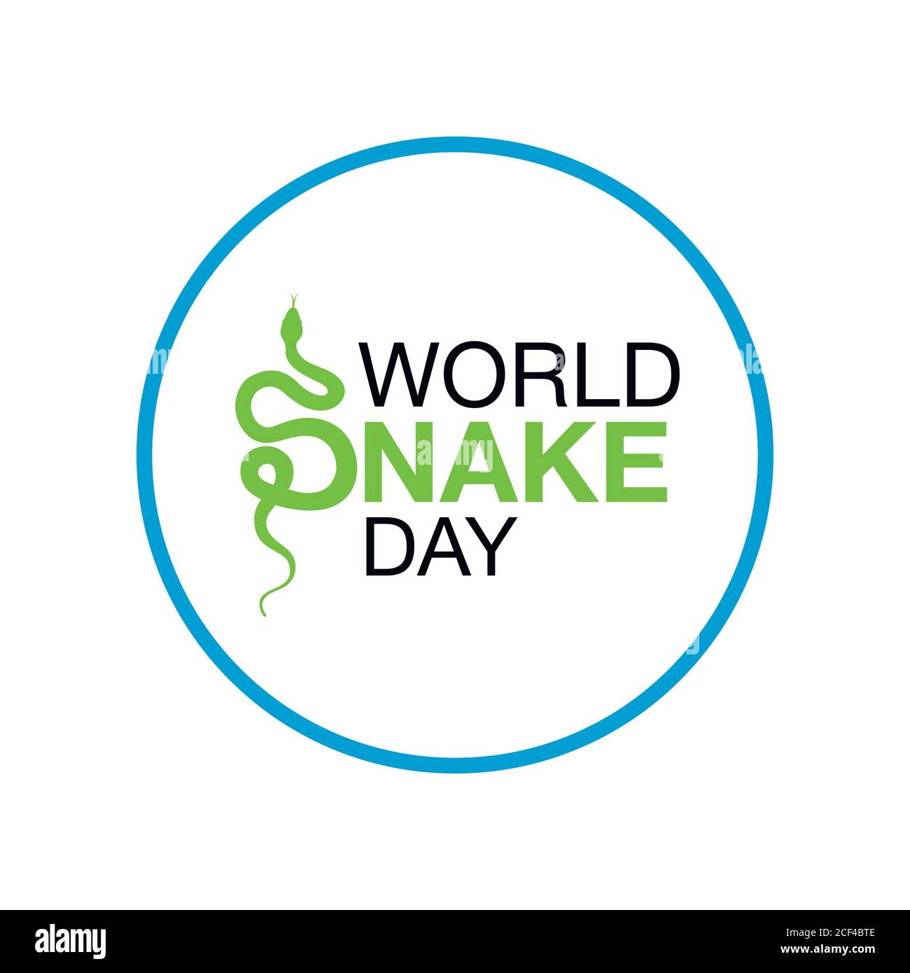 World snake day. Isolated symbol or icon snake on white background ...