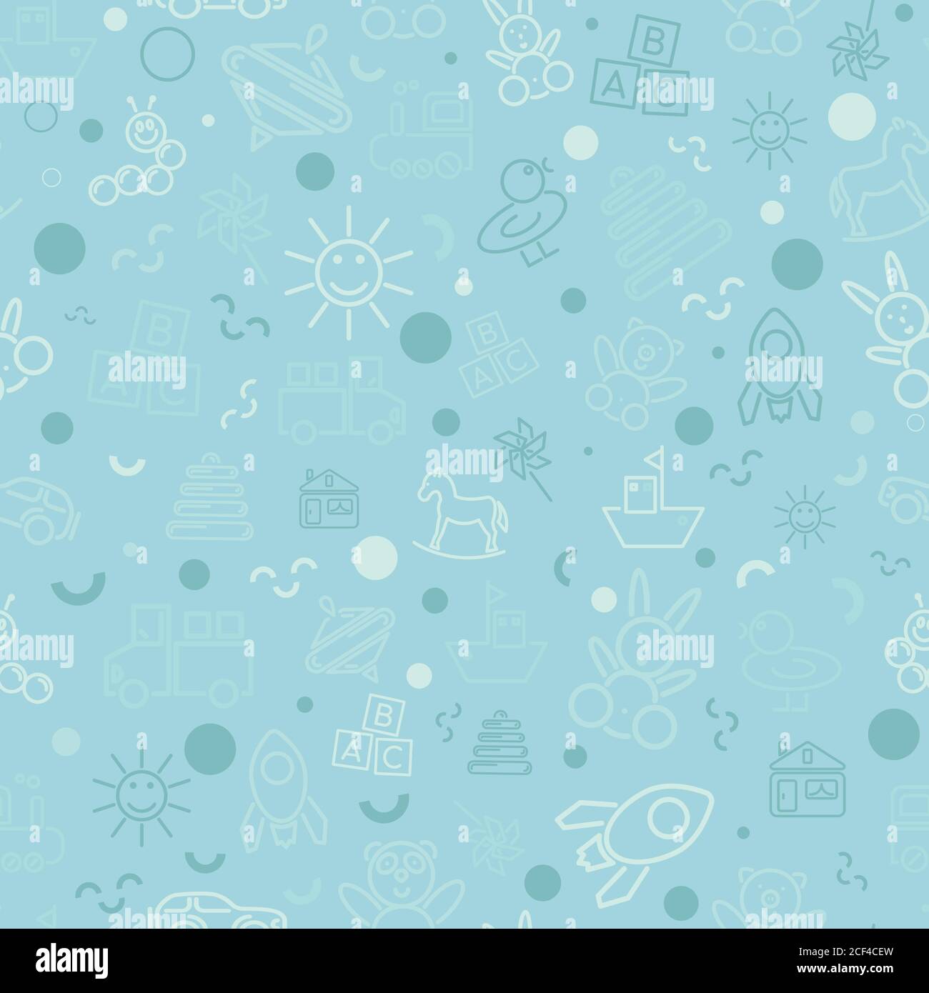 Children's seamless monochromatic festive pattern for packaging ...