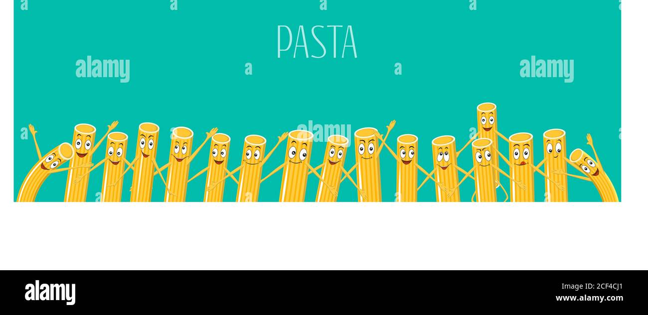 The illustration on the theme of pasta for posters and promotional ...