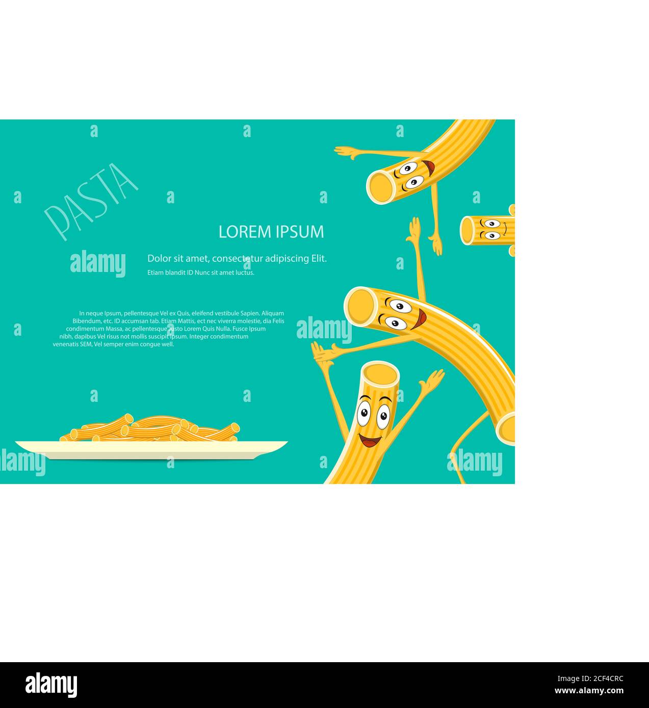 Italian pasta vector. Cartoon characters smiling and laughing. Funny ...