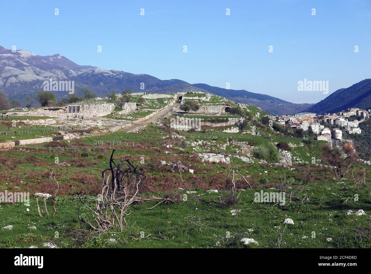 Archaeological site of the ancient city of Norba Latina, Italy Stock ...