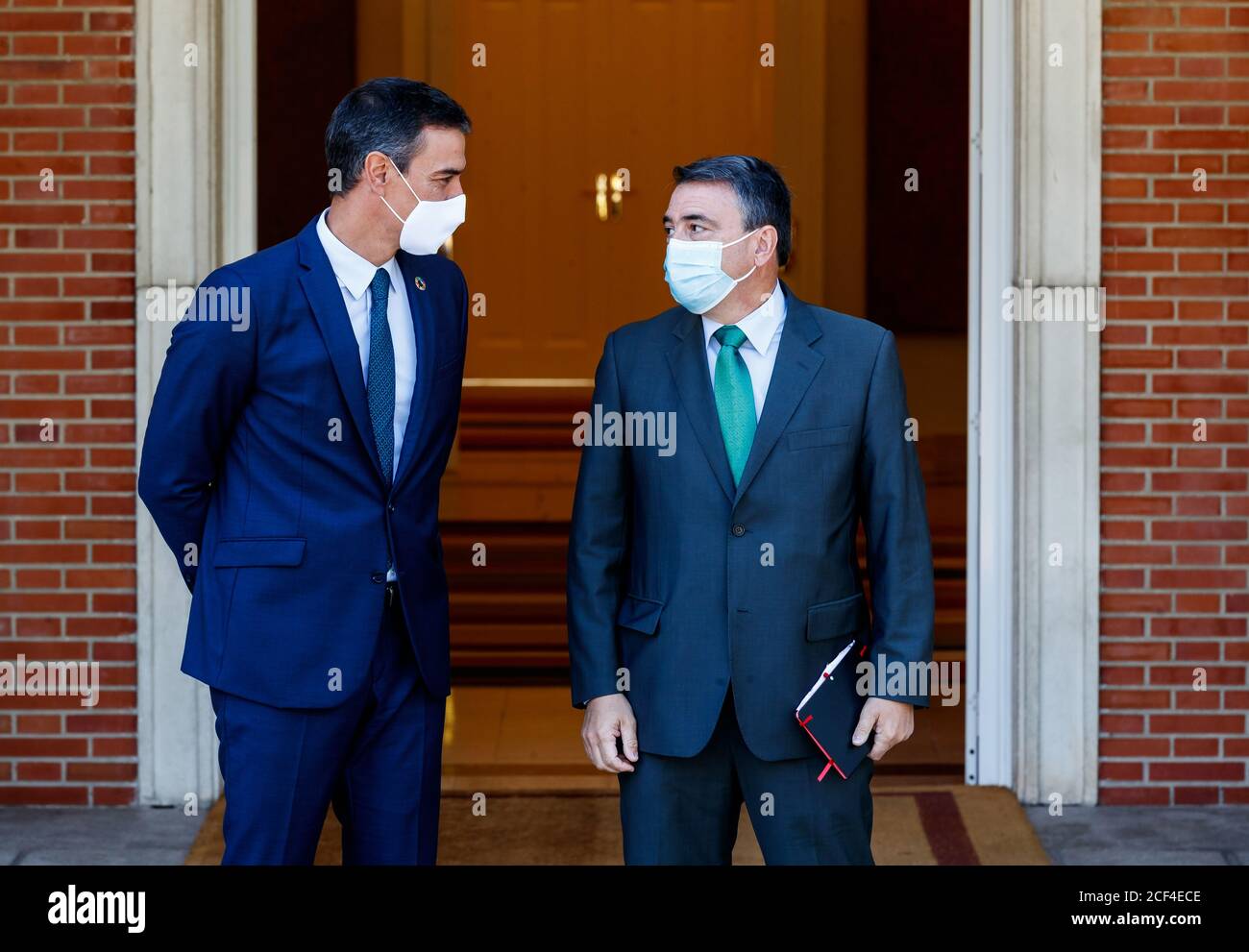 Madrid, Spain; 03/09/2020.- Spanish President Pedro Sanchez meets with ...