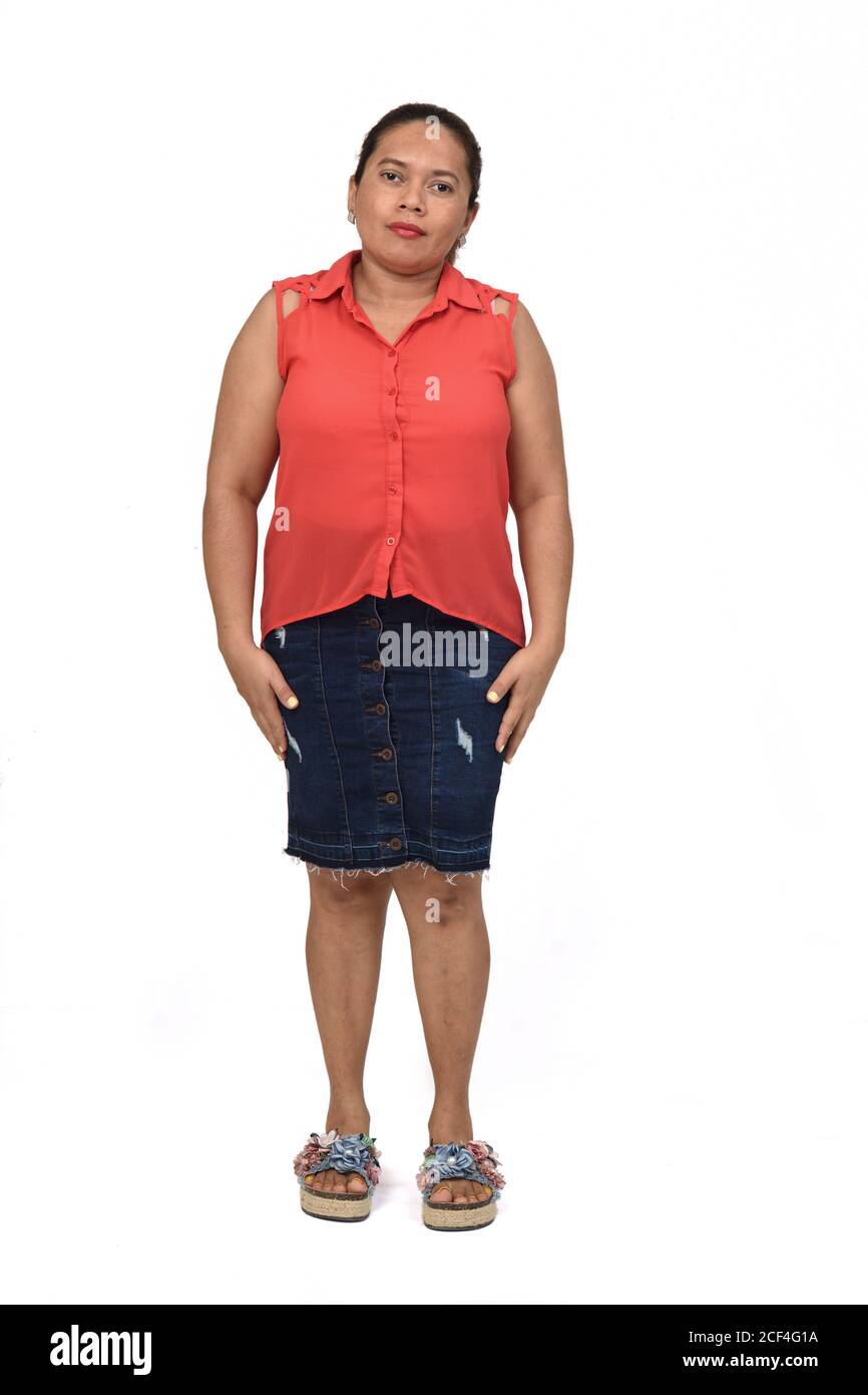 Young latin woman serious Cut Out Stock Images & Pictures - Alamy