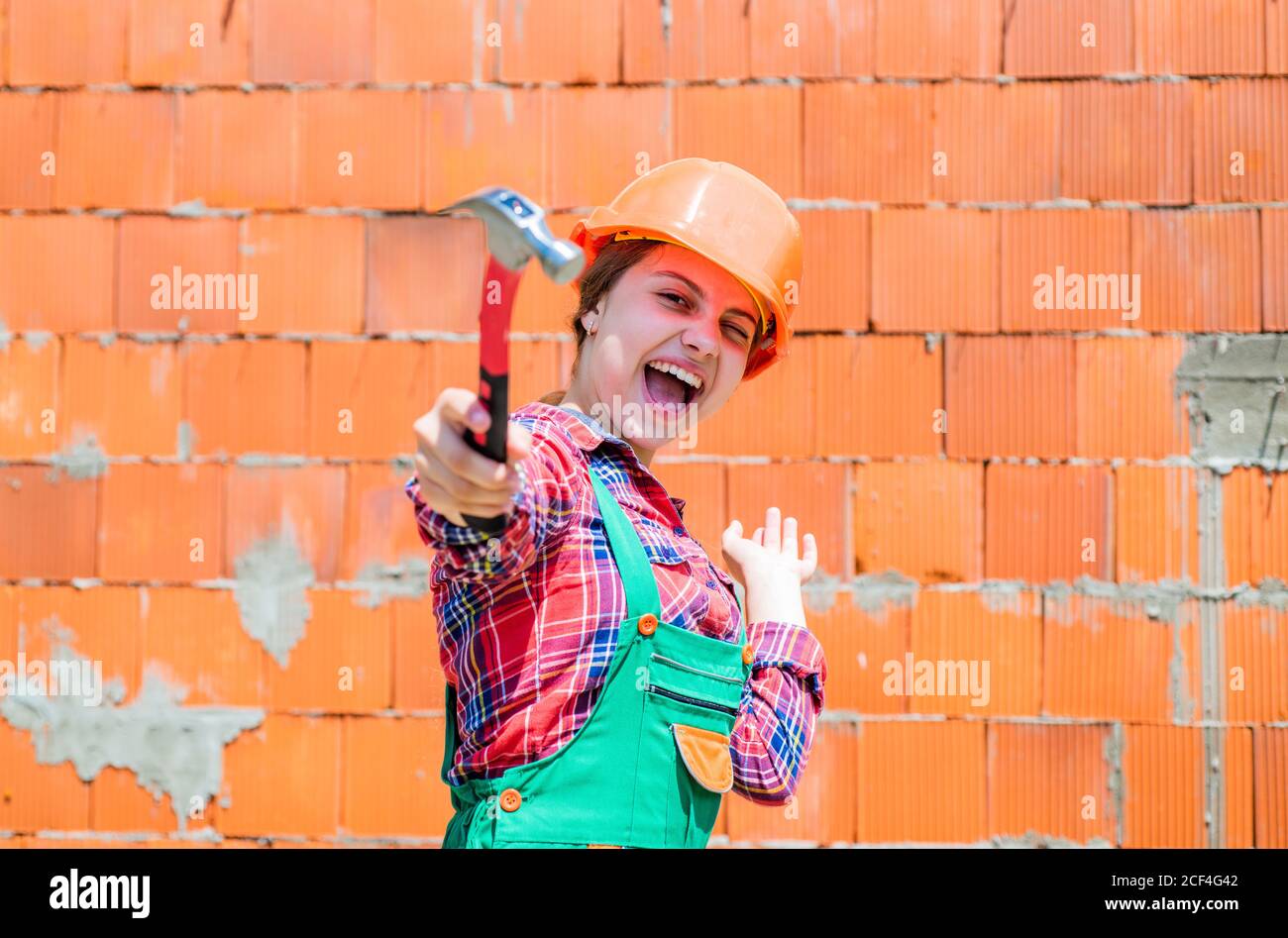 Foreman inspector love working. occupation learning concept. kid in ...