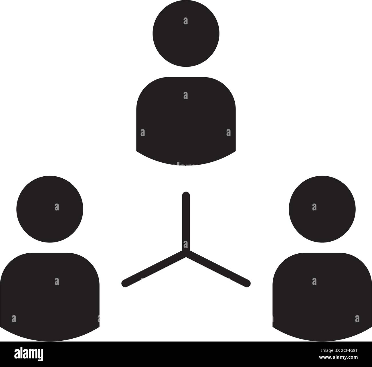 people network icon over white background, silhouette style, vector ...