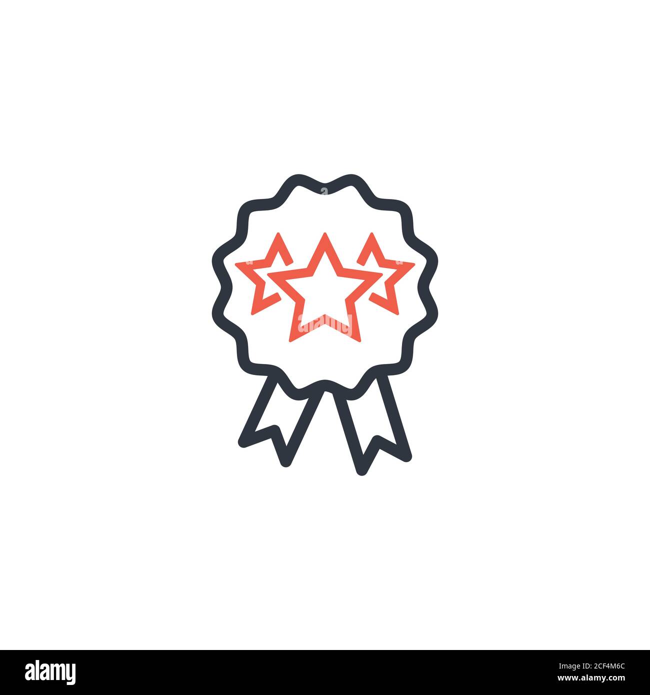 Award winner badge icon with three stars. Stock vector illustration ...