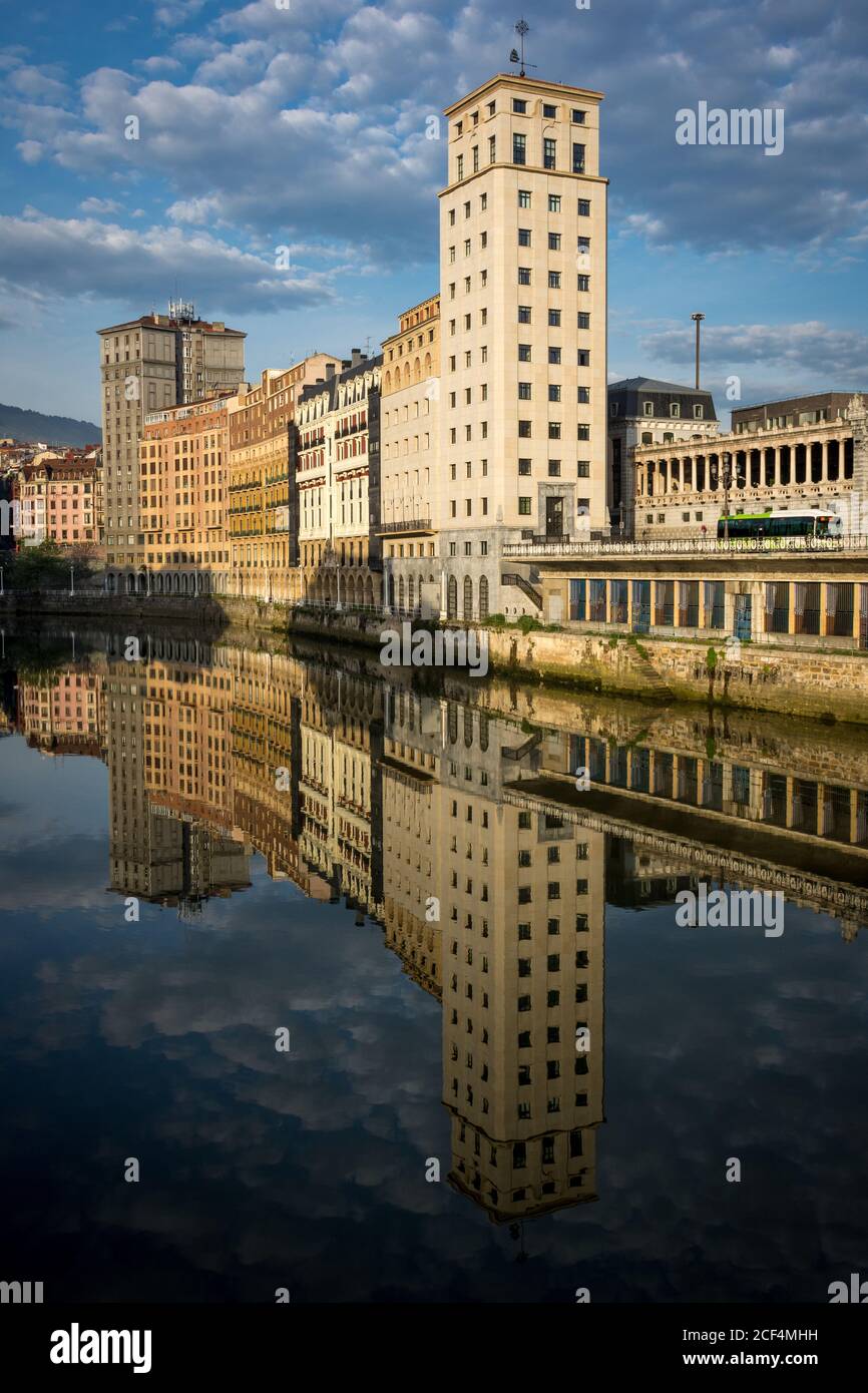 Building along the Estuary of Bilbao Stock Photo - Alamy