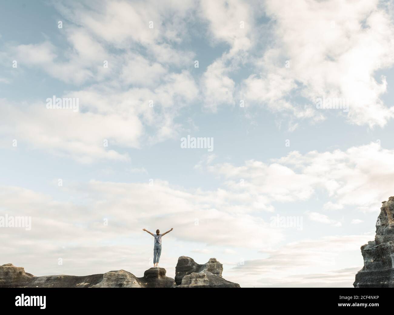 From below serene female hi-res stock photography and images - Alamy