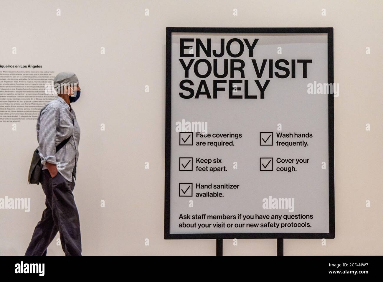 New York, USA. 3rd Sep 2020. A sign at the Whitney Museum of American ...