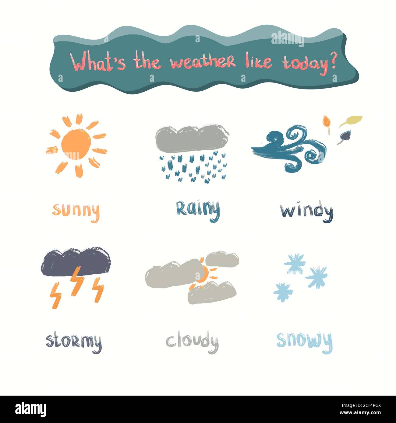 Children weather sticker Stock Vector Images - Alamy