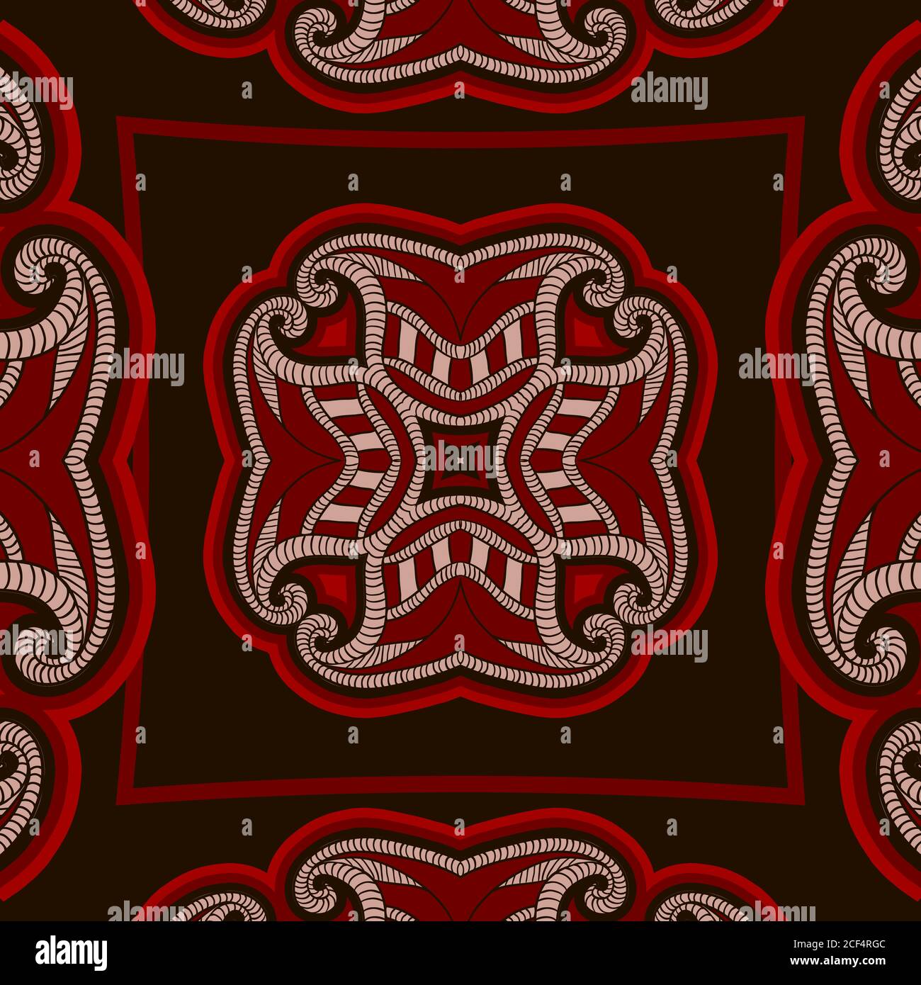 Patterned floor tile in oriental style. Seamless vector background in ...