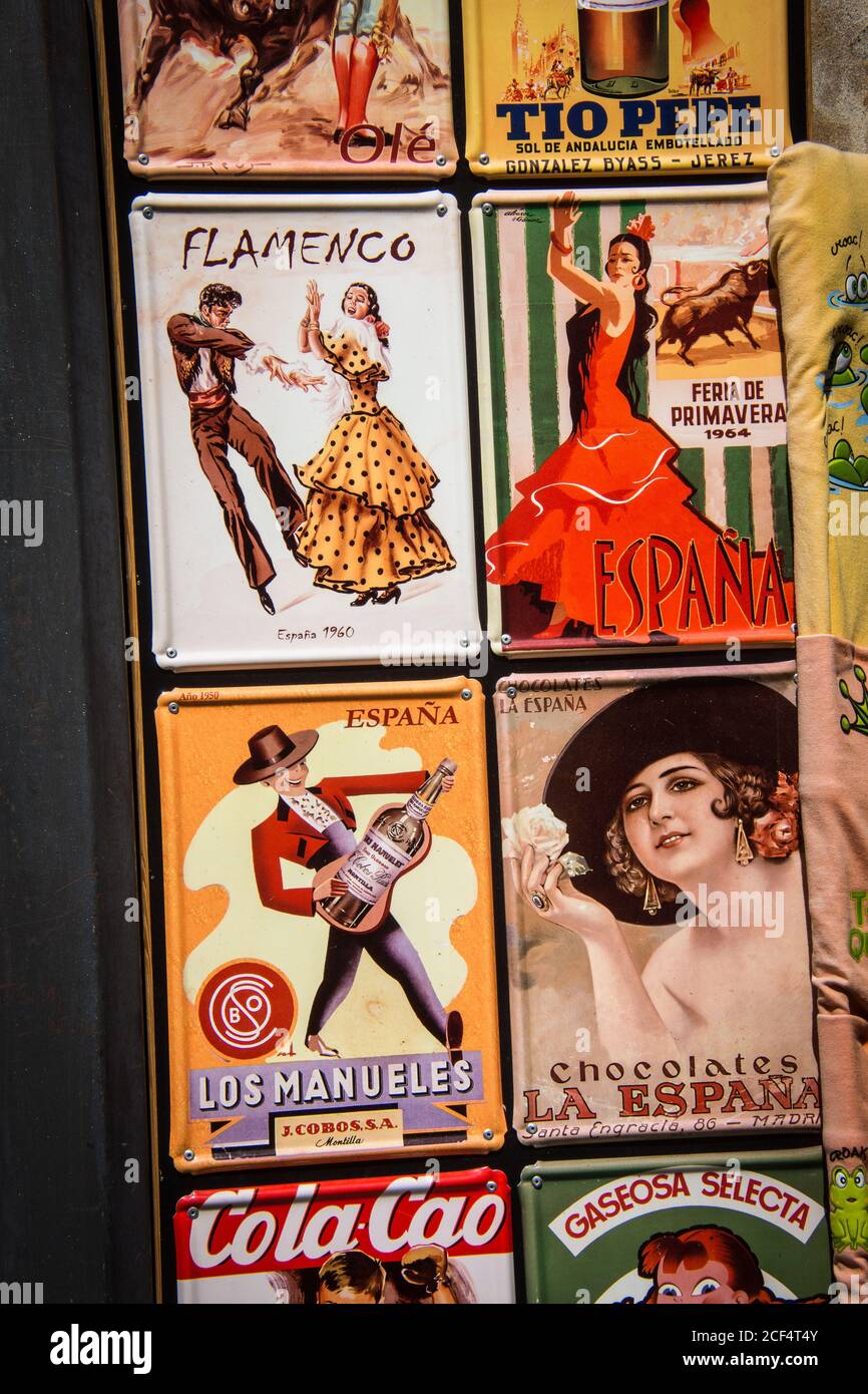 Vintage signs in Spain Stock Photo - Alamy