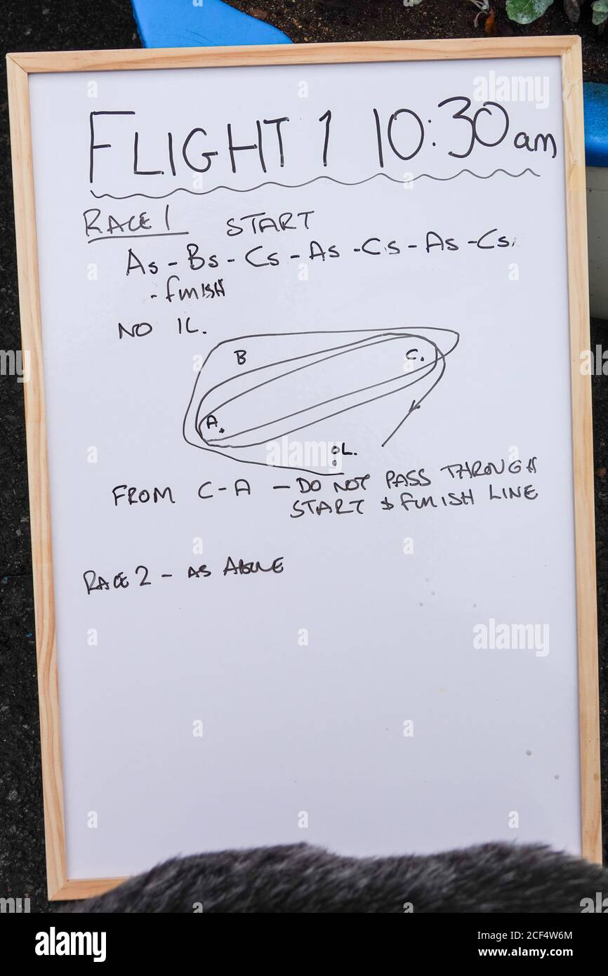 Race Course Board for Club Dinghy Racing, East Lothian Yacht Club ...