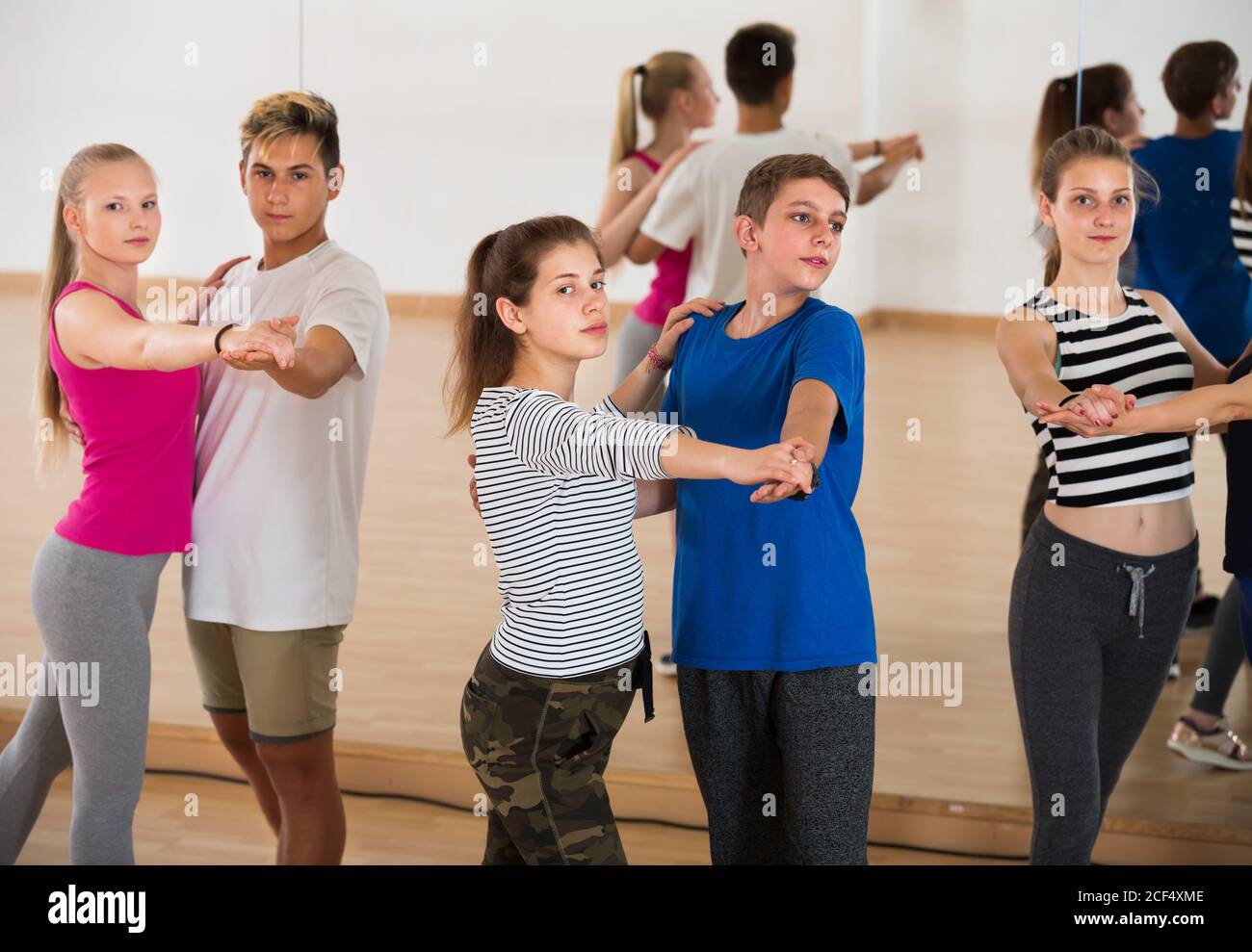 children dancing pair dance in the hall Stock Photo - Alamy
