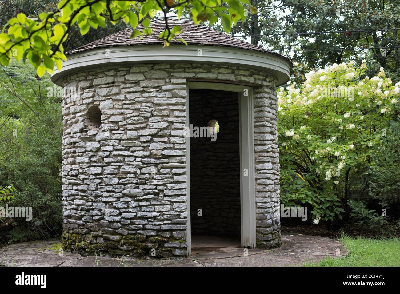 A round stone building at the Knoxville Botanical Garden in Knoxville ...