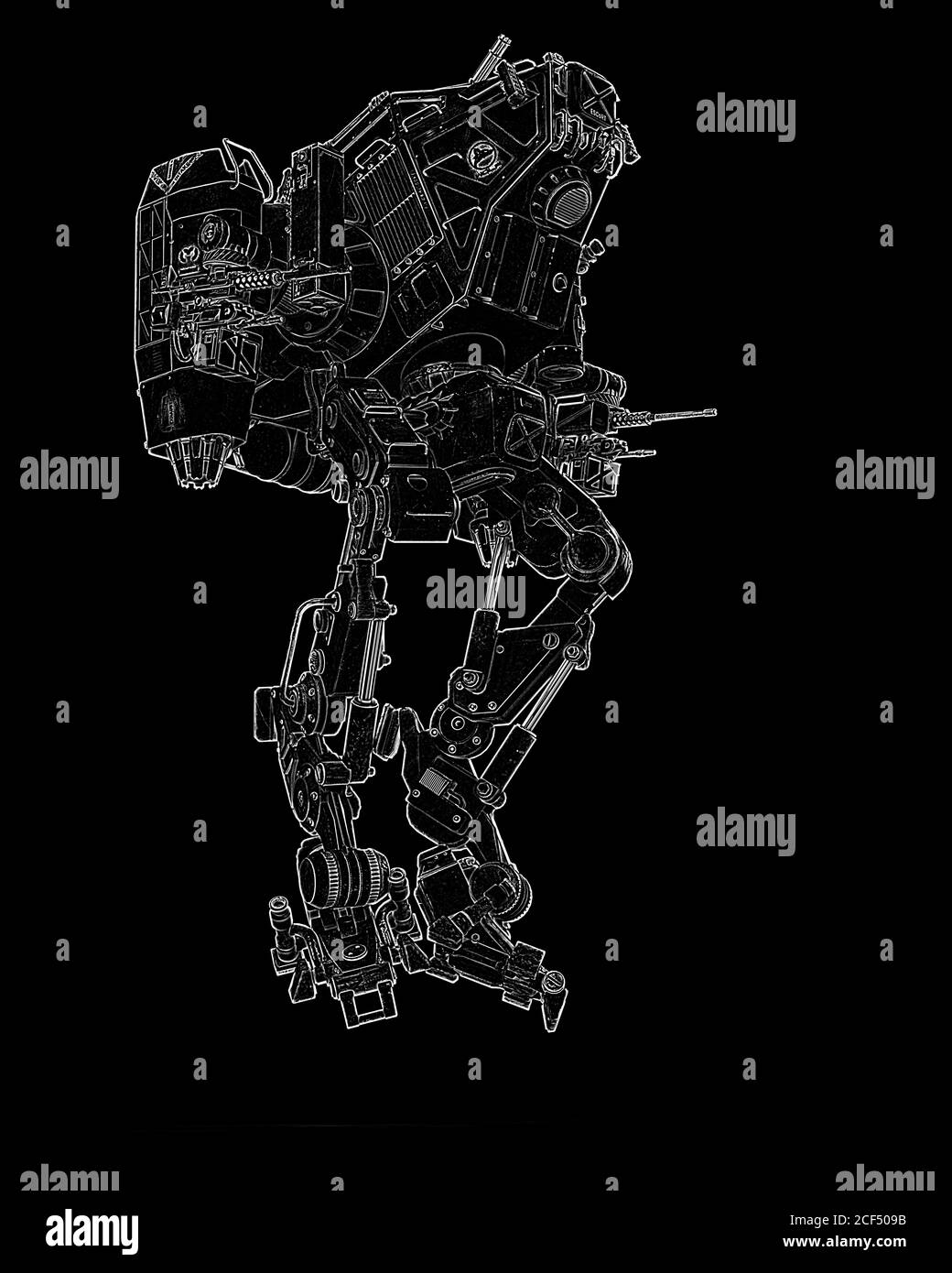 Army futuristic military robots Black and White Stock Photos & Images ...