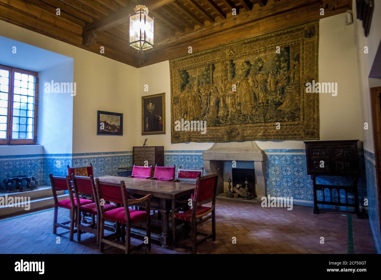 Great Hall inside the Alcazar castle in Segovia, Spain Stock Photo - Alamy