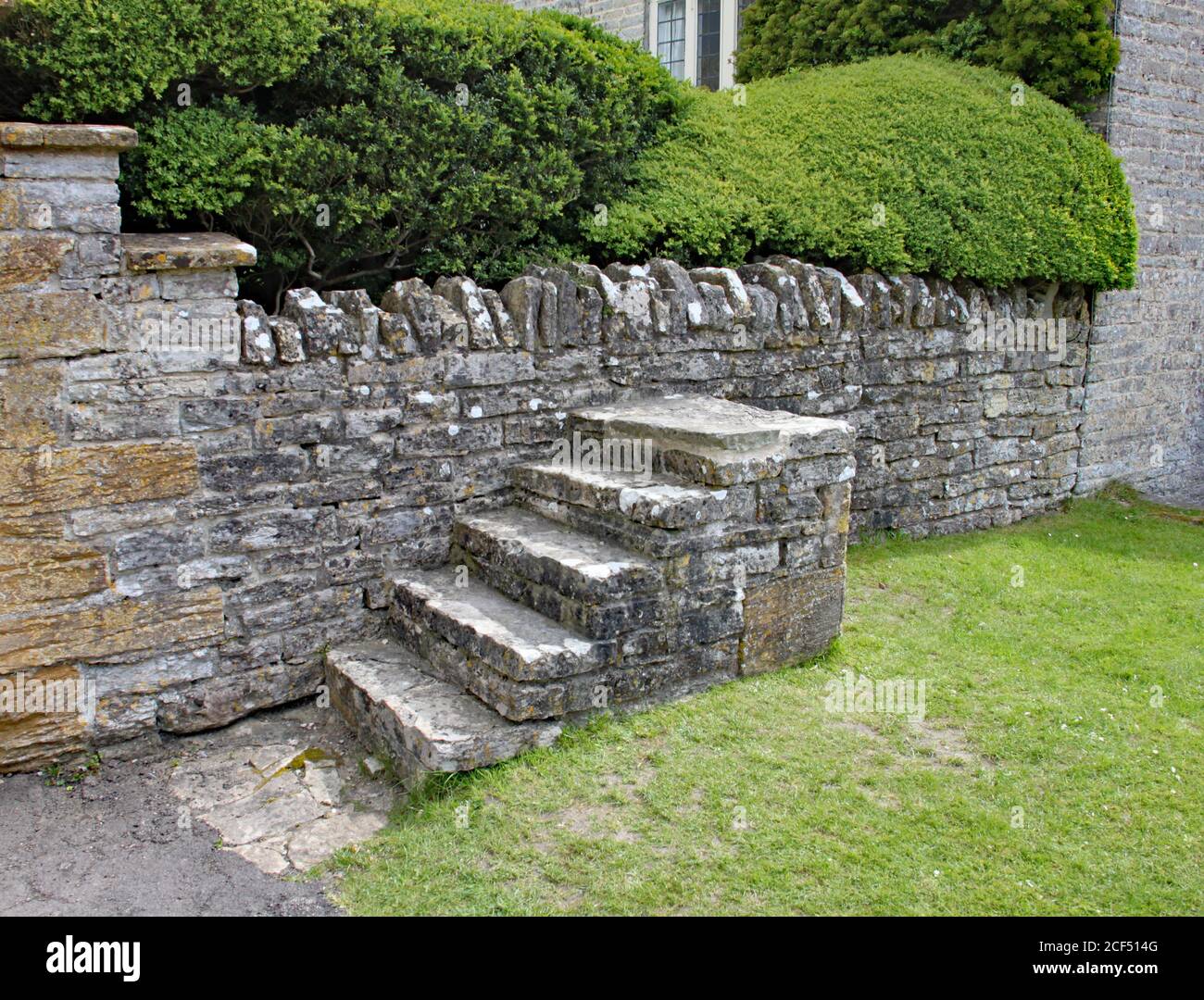 Ancient stone steps which were designed to allow getting out of a ...