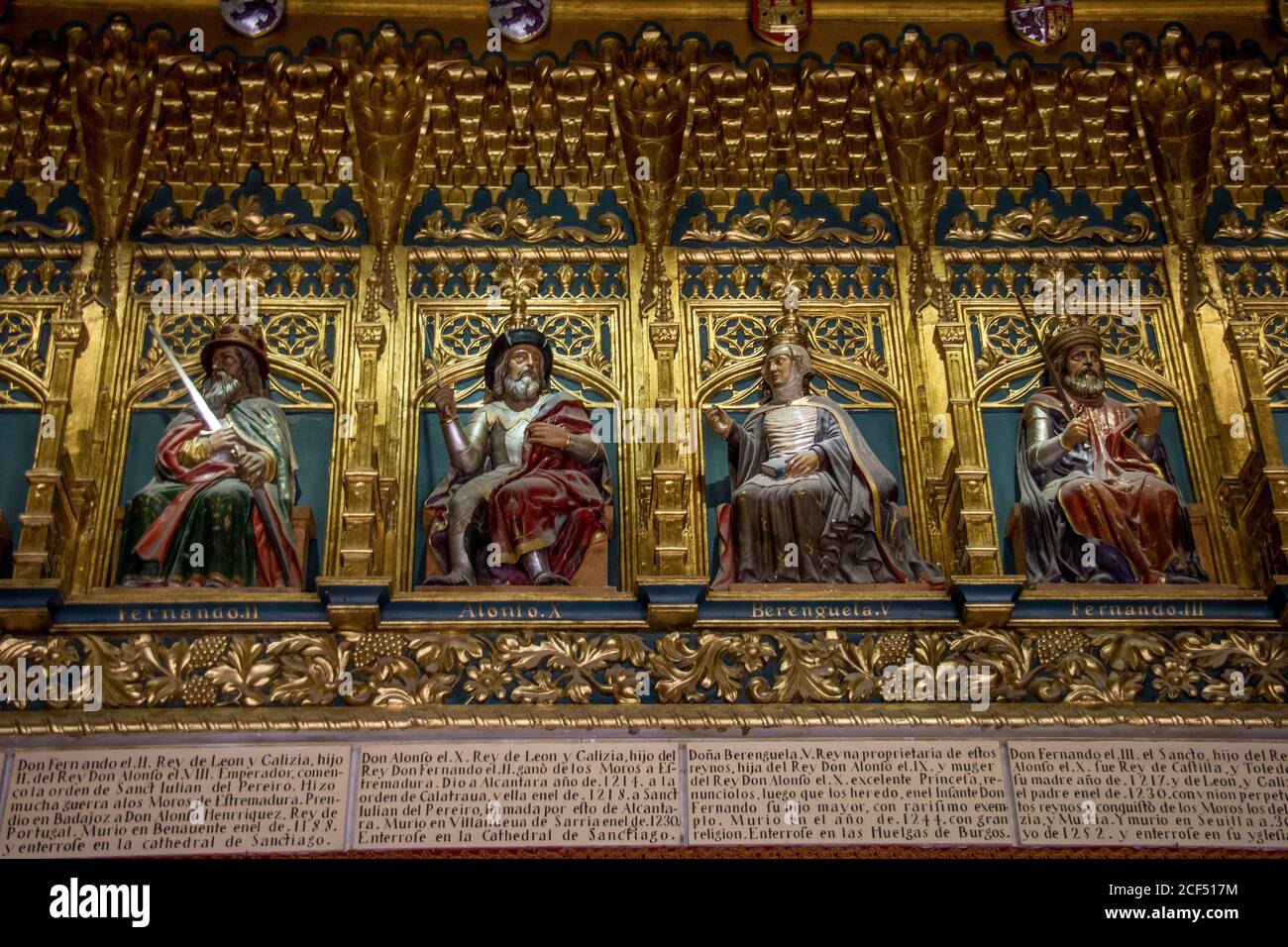 Hall of the kings and queens of Spain inside the Alcazar in Segovia ...